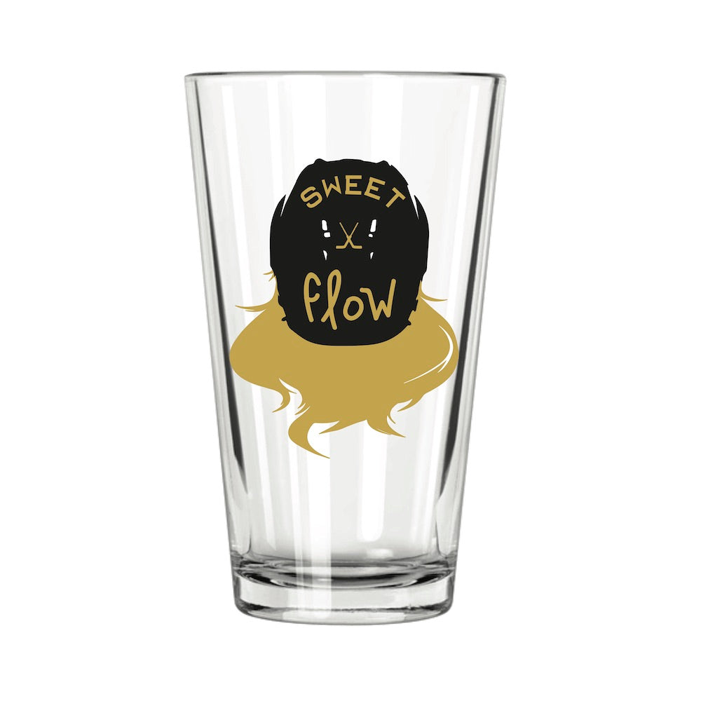 Hockey Flow Pint Glass | Minnesota Hockey Gifts | Hockey Hair Gifts ...